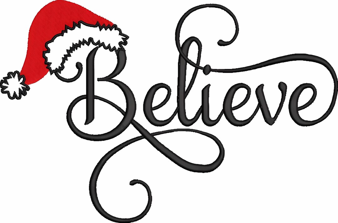 Believe Embroidery Design Believe Machine Embroidery Designs Christmas ...