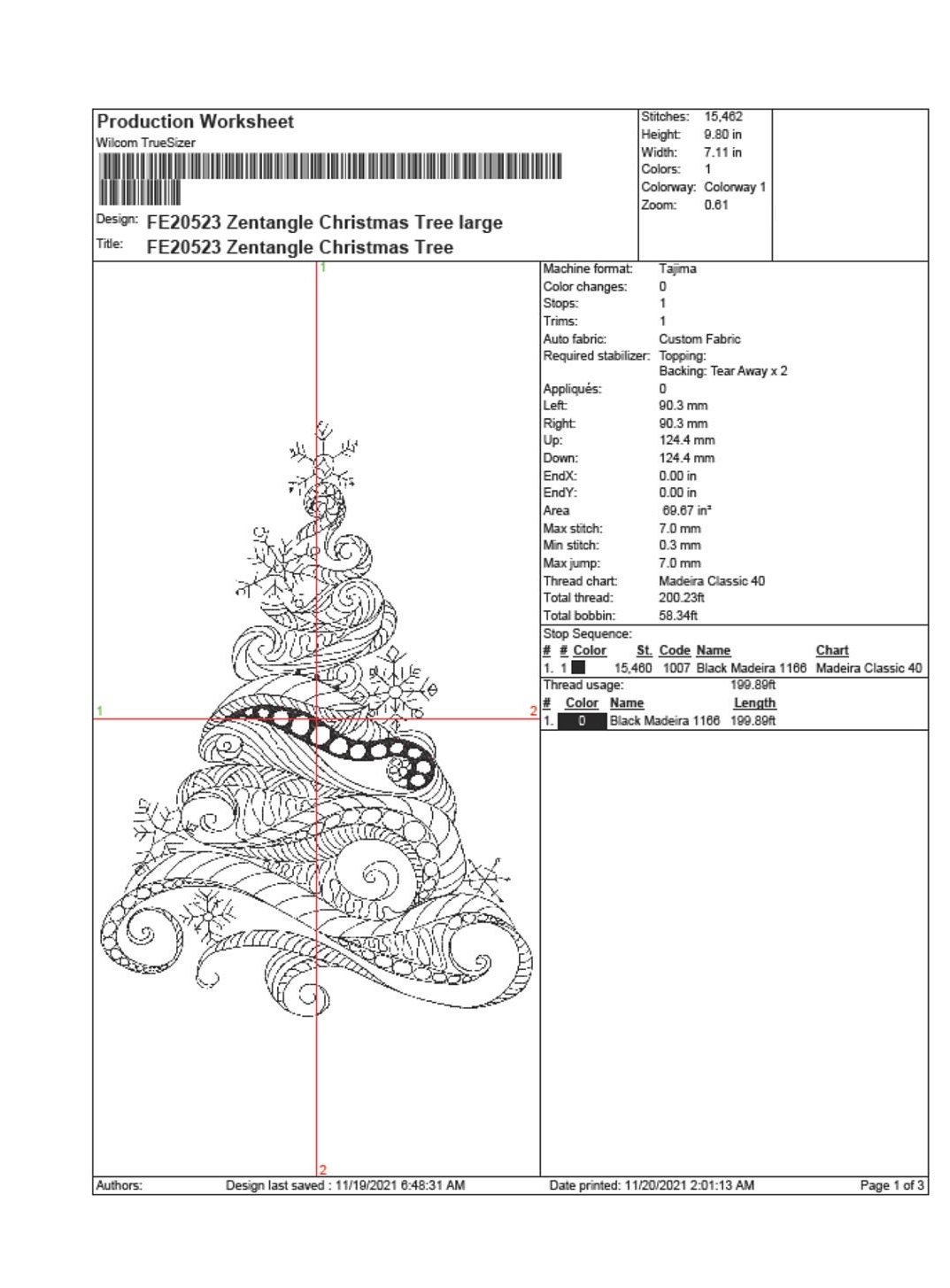 Zentangle Christmas Tree Embroidery Design Tree Embroidery Design ...