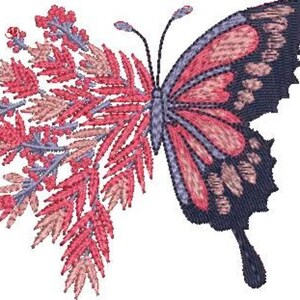 Swallowtail Butterfly Machine Embroidery Pattern Floral Butterfly ...
