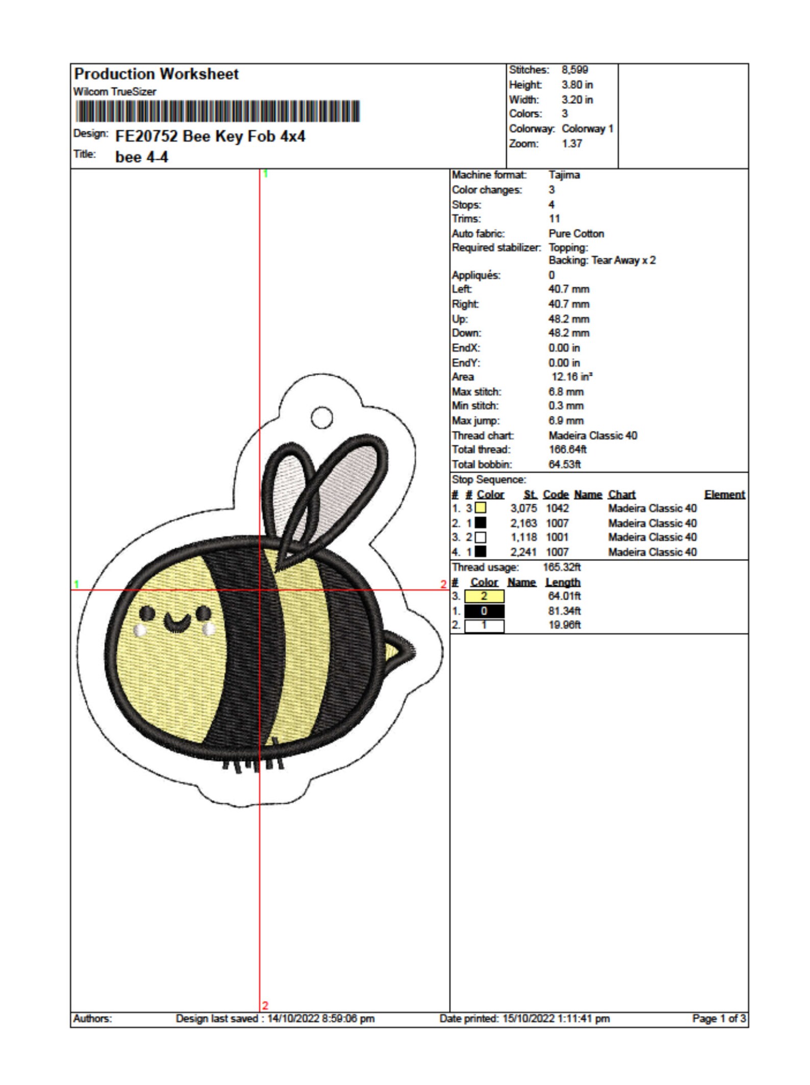 ITH Bee Key Fob Gift Idea for Kids Friends Cartoon in the Hoop - Etsy