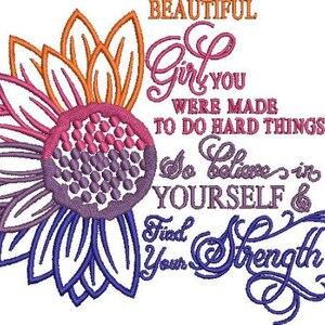 Find Your Strength Embroidery Pattern Inspirational Embroidery Designs ...