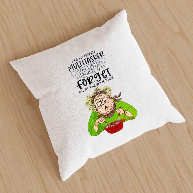 Funny Grandma Machine Embroidery Design Multitasking Granny Embroidery ...