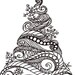 Zentangle Christmas Tree Embroidery Design Tree Embroidery Design ...