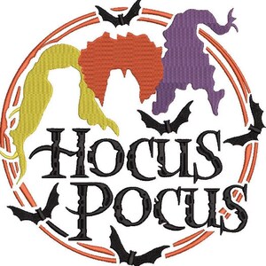 Hocus Pocus Machine Embroidery Design Halloween Embroidery Design Witch ...