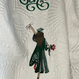 Graduate Girl Embroidery Pattern Girl Machine Embroidery Design ...