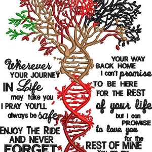 DNA Embroidery Designs DNA Poem Embroidery Designs Poem Gift Embroidery ...