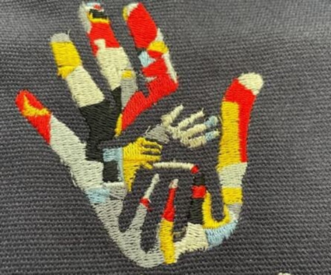 Family Hand Machine Embroidery Pattern Colorful Hand Print - Etsy