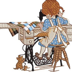 Girl Sewing Machine Embroidery Design Machine Embroidery Pattern Girl ...
