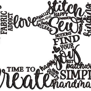Sewing Machine Embroidery Design Machine Embroidery Word Art Sewing ...