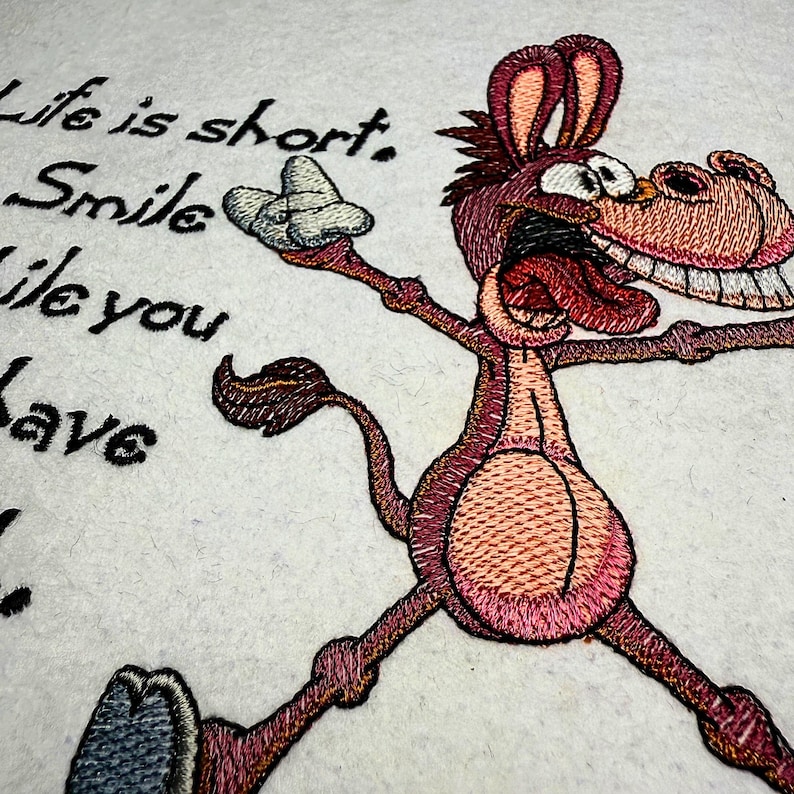 Donkey Embroidery Design Funny Quote Machine Embroidery Design Crazy ...