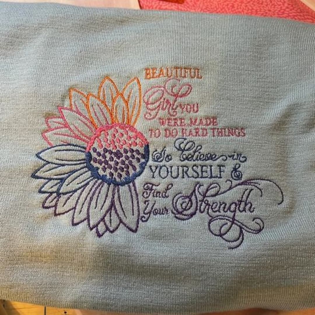 Find Your Strength Embroidery Pattern Inspirational Embroidery Designs ...