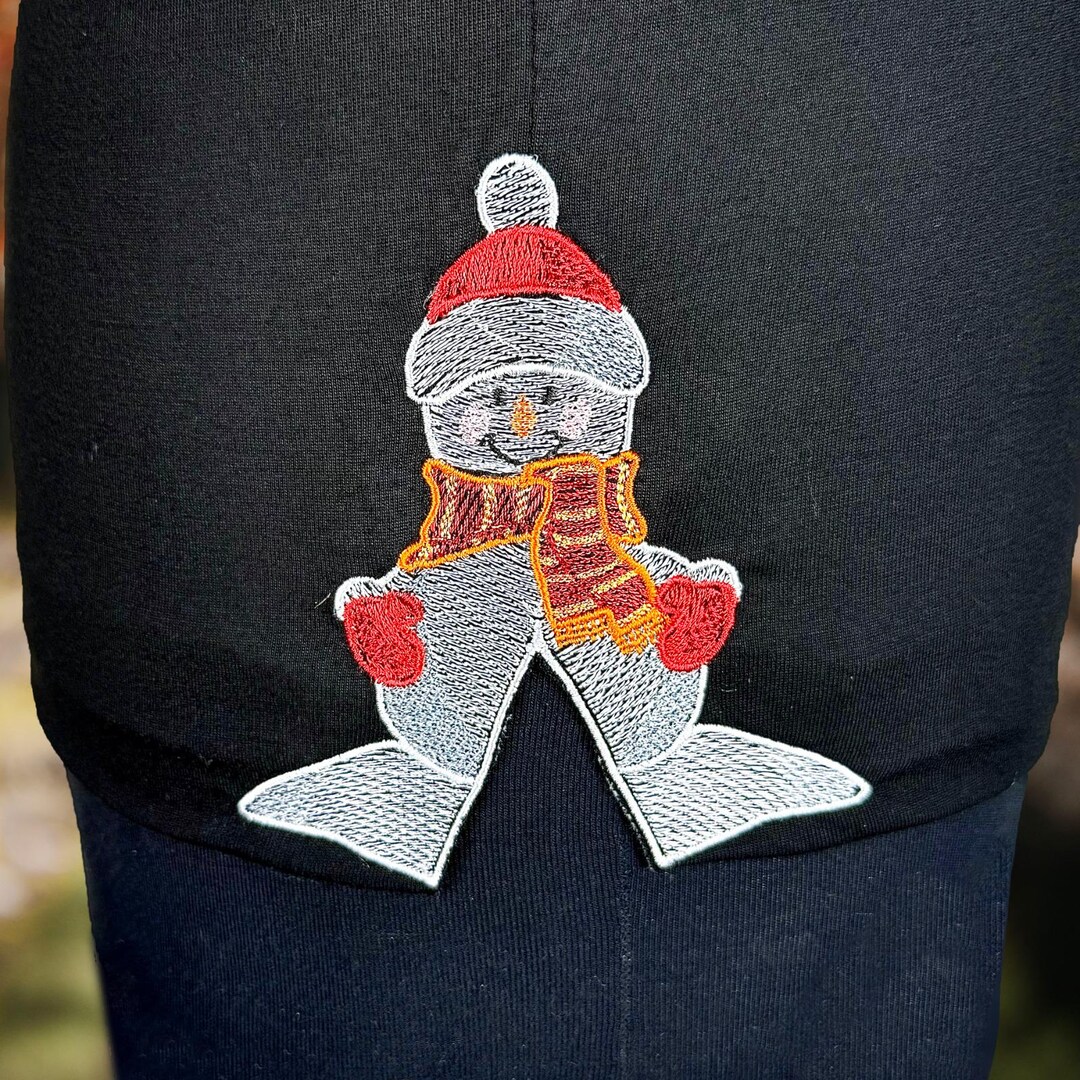 Snowman Split Bow Machine Embroidery Design Christmas Bow Embroidery ...