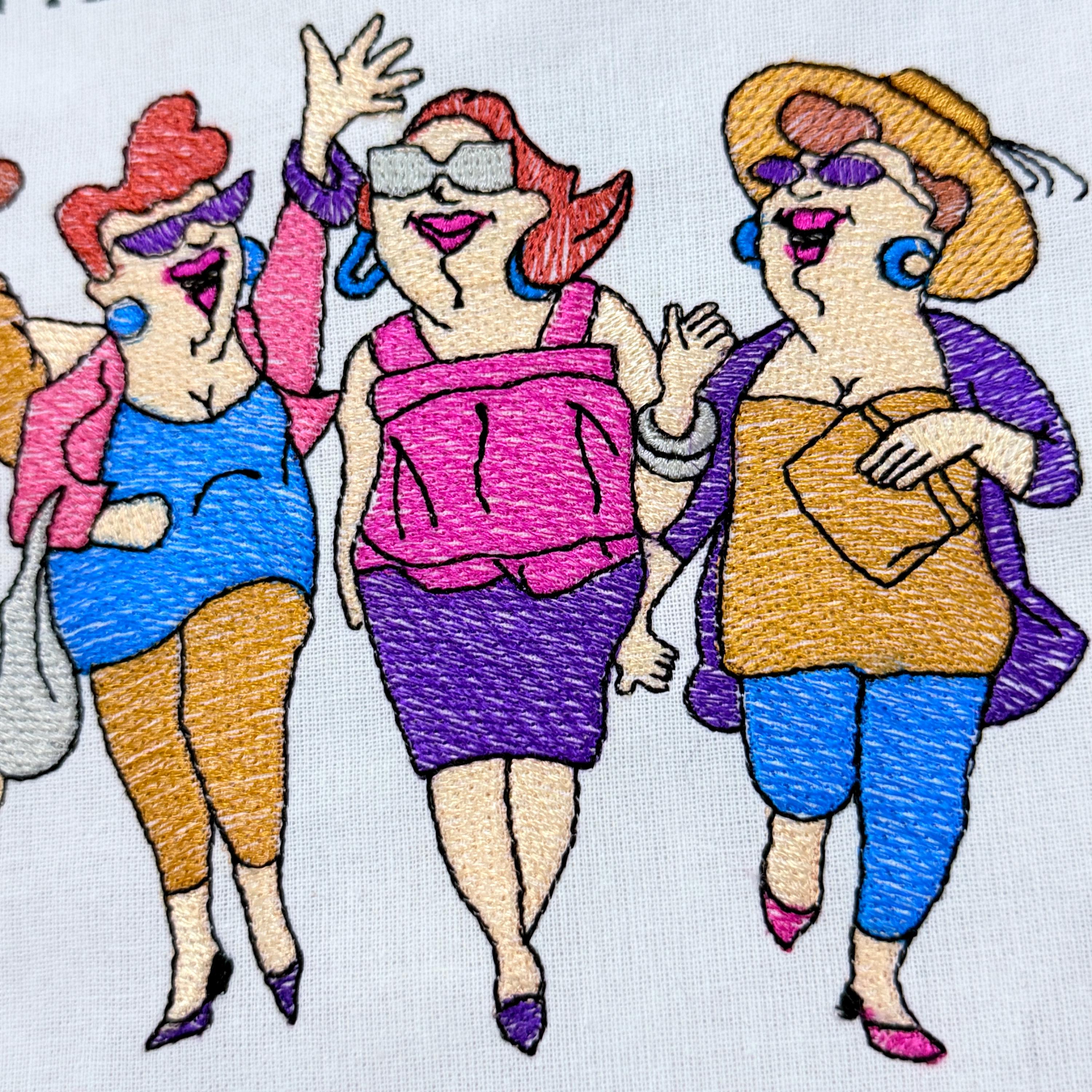 Get Your Party On! Best Friends Machine Embroidery Design Girlfriends ...