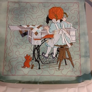 Girl Sewing Machine Embroidery Design Machine Embroidery Pattern Girl ...