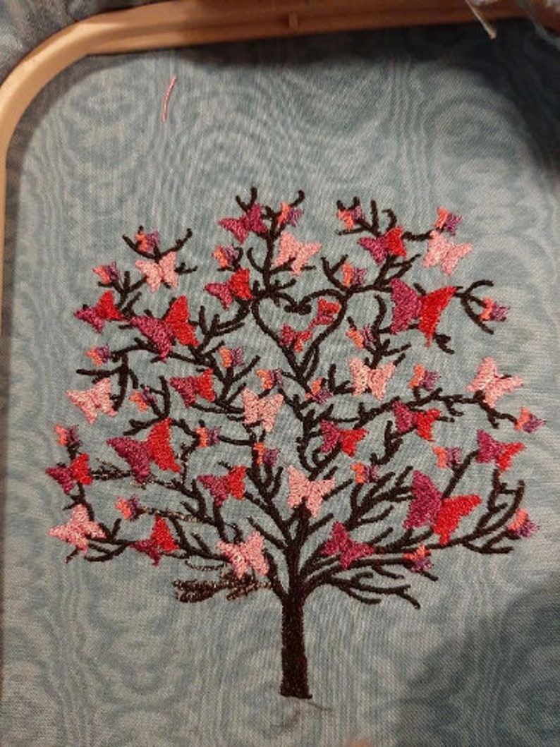 Tree Machine Embroidery Design Butterfly Tree Embroidery Design ...