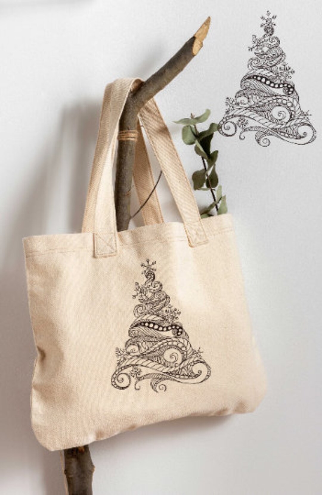 Zentangle Christmas Tree Embroidery Design Tree Embroidery Design ...