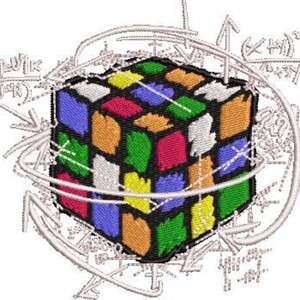 Rubik Cube Machine Embroidery Design Rubik Cube With Black Base ...