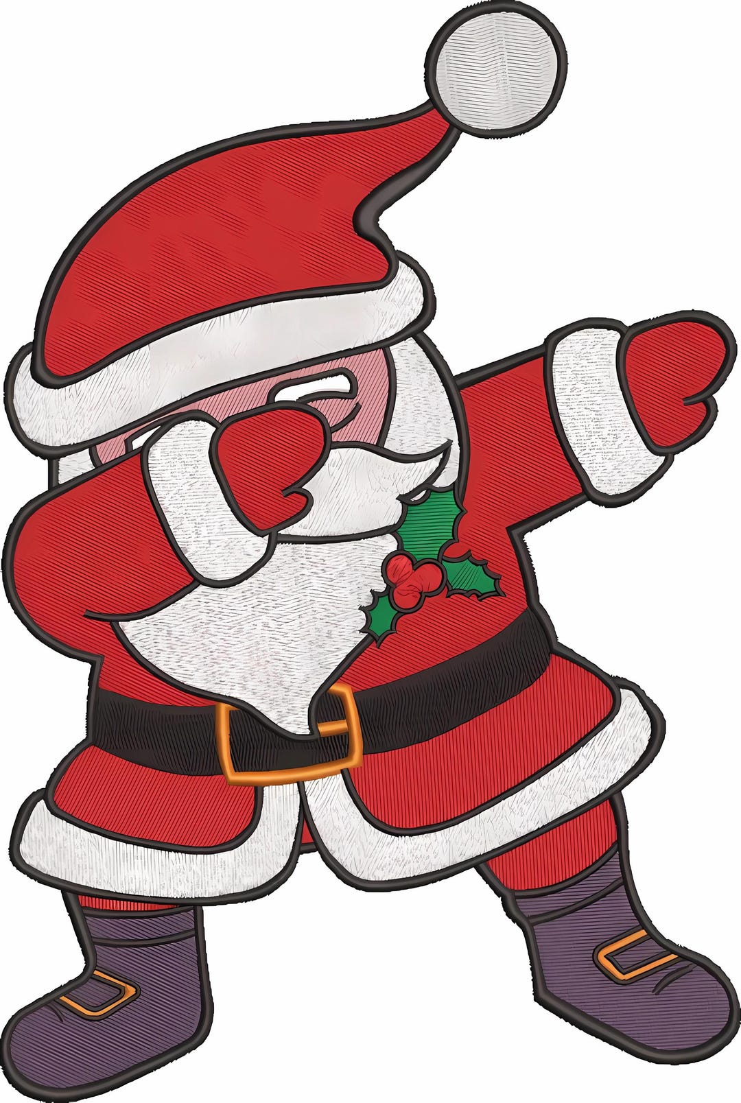 Dabbing Santa Embroidery Design Santa Machine Embroidery Design ...