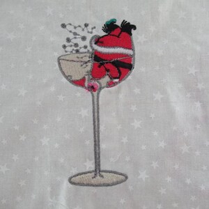 Santa Drowning in Glass Embroidery Design Santa Machine Embroidery ...