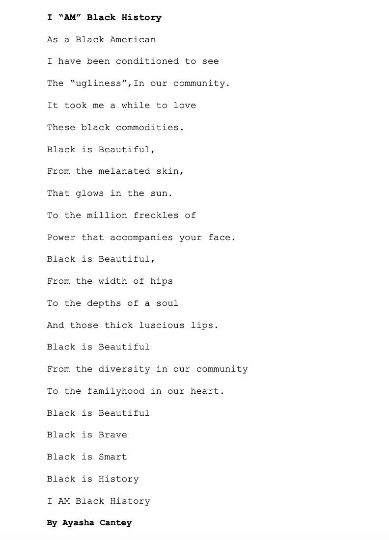 I "am" Black History Poem Print - Etsy