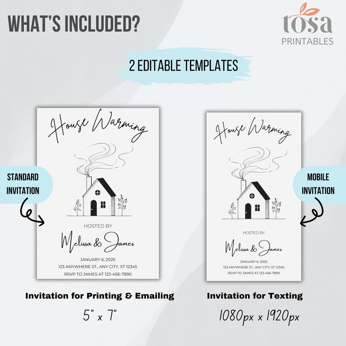 Editable House Warming Invitation Template Housewarming Party Invite ...