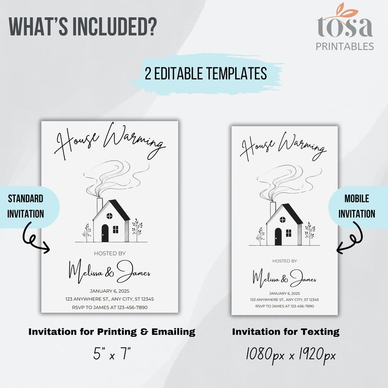 Editable House Warming Invitation Template Housewarming Party Invite ...