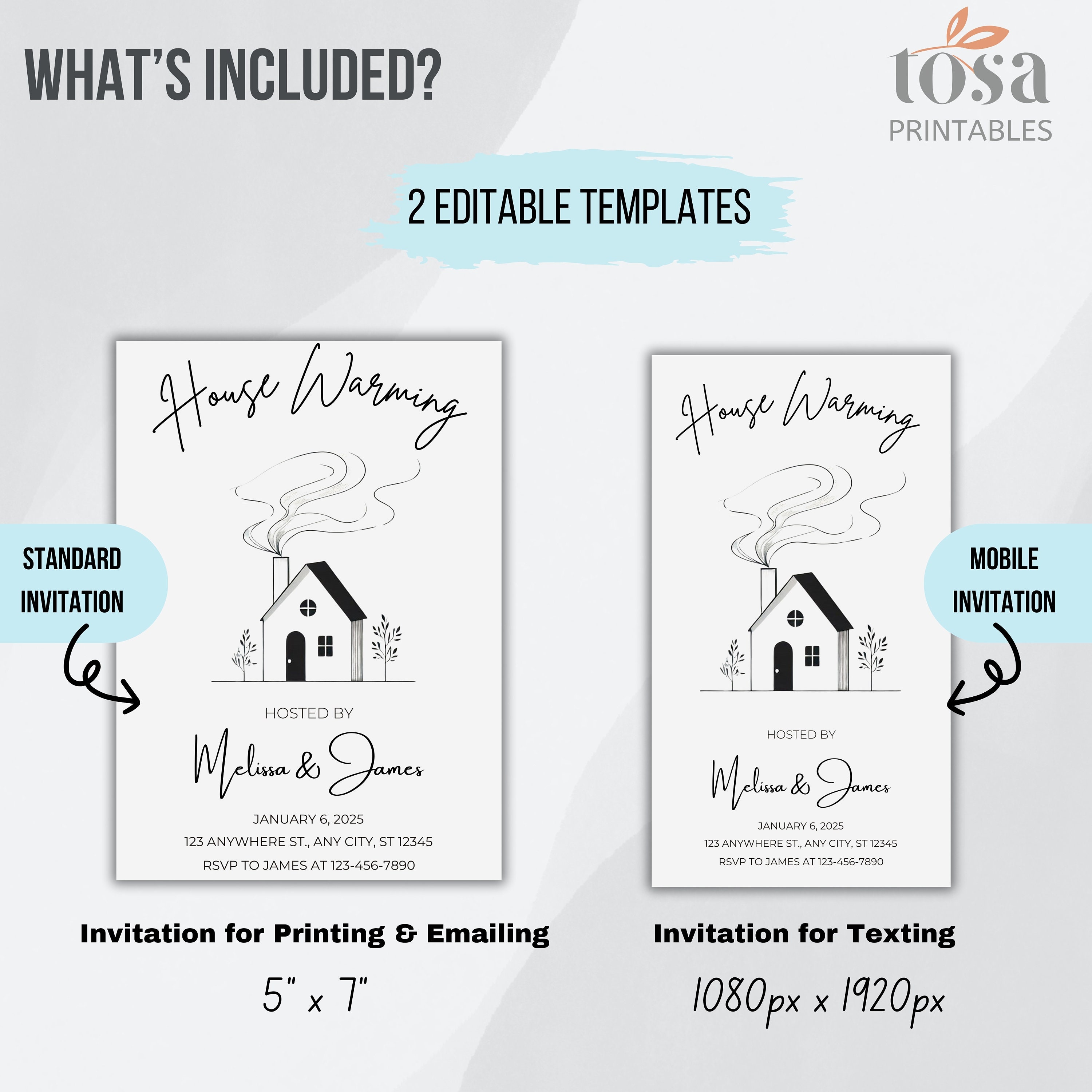 Editable House Warming Invitation Template Housewarming Party Invite ...