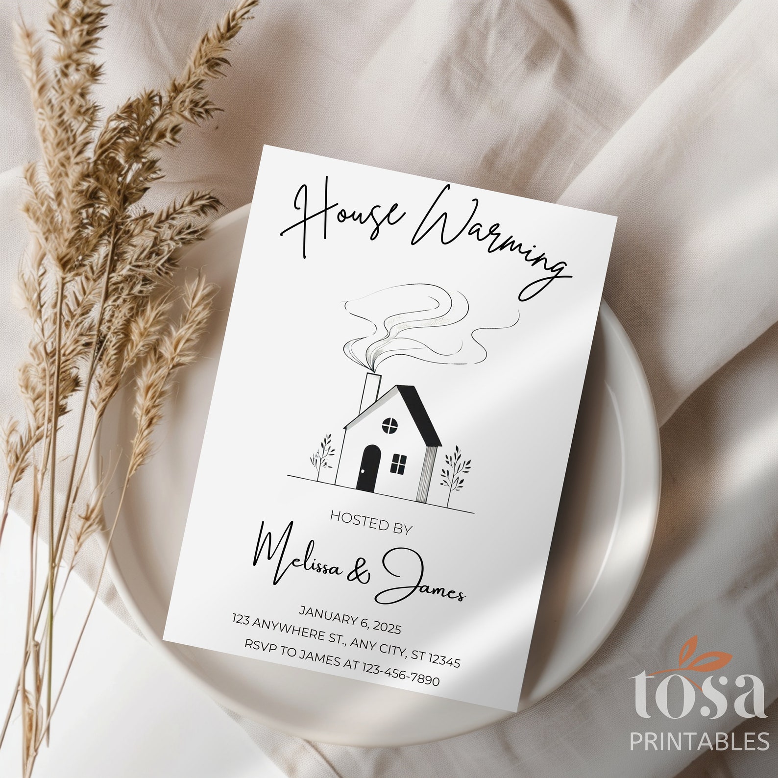 Editable House Warming Invitation Template Housewarming Party Invite ...