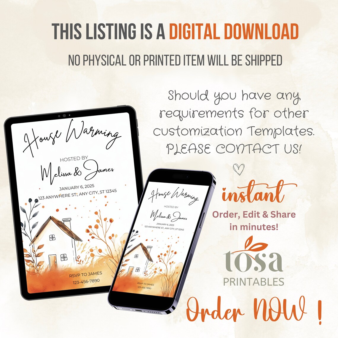 Editable House Warming Invitation Template Housewarming Party Invite ...