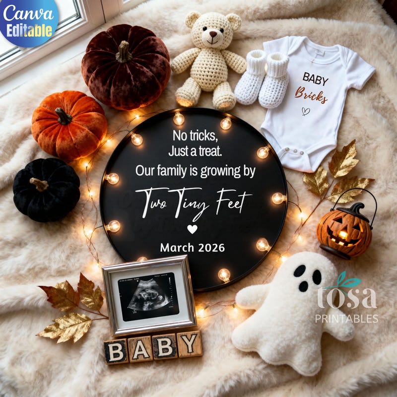 October Baby Announcement - Etsy