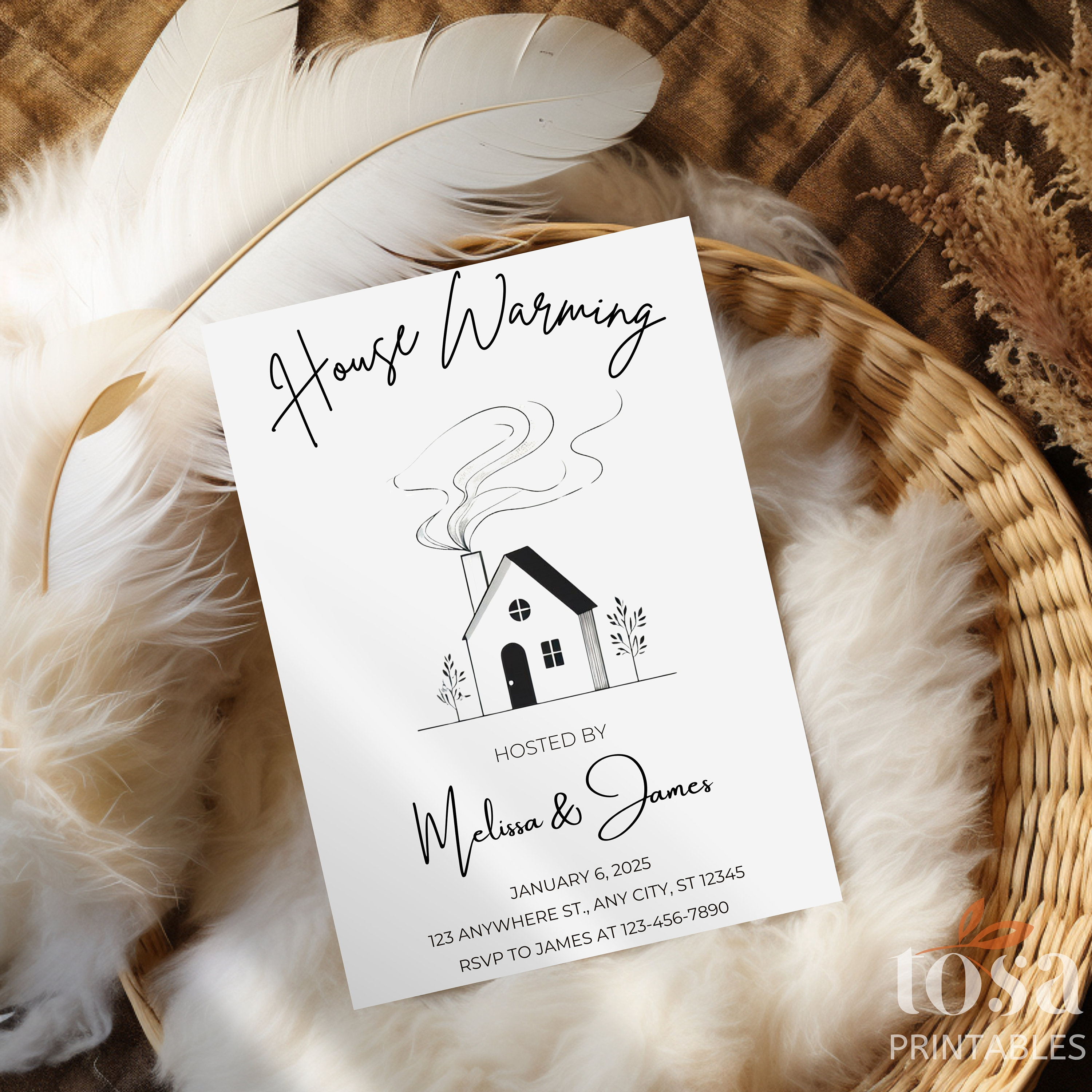 Editable House Warming Invitation Template Housewarming Party Invite ...