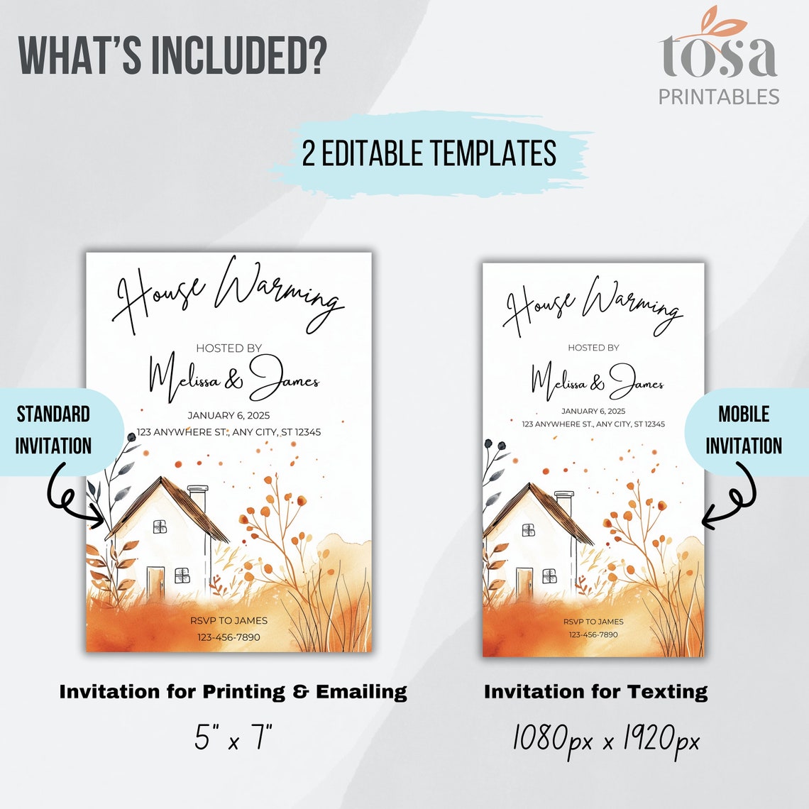 Editable House Warming Invitation Template Housewarming Party Invite ...