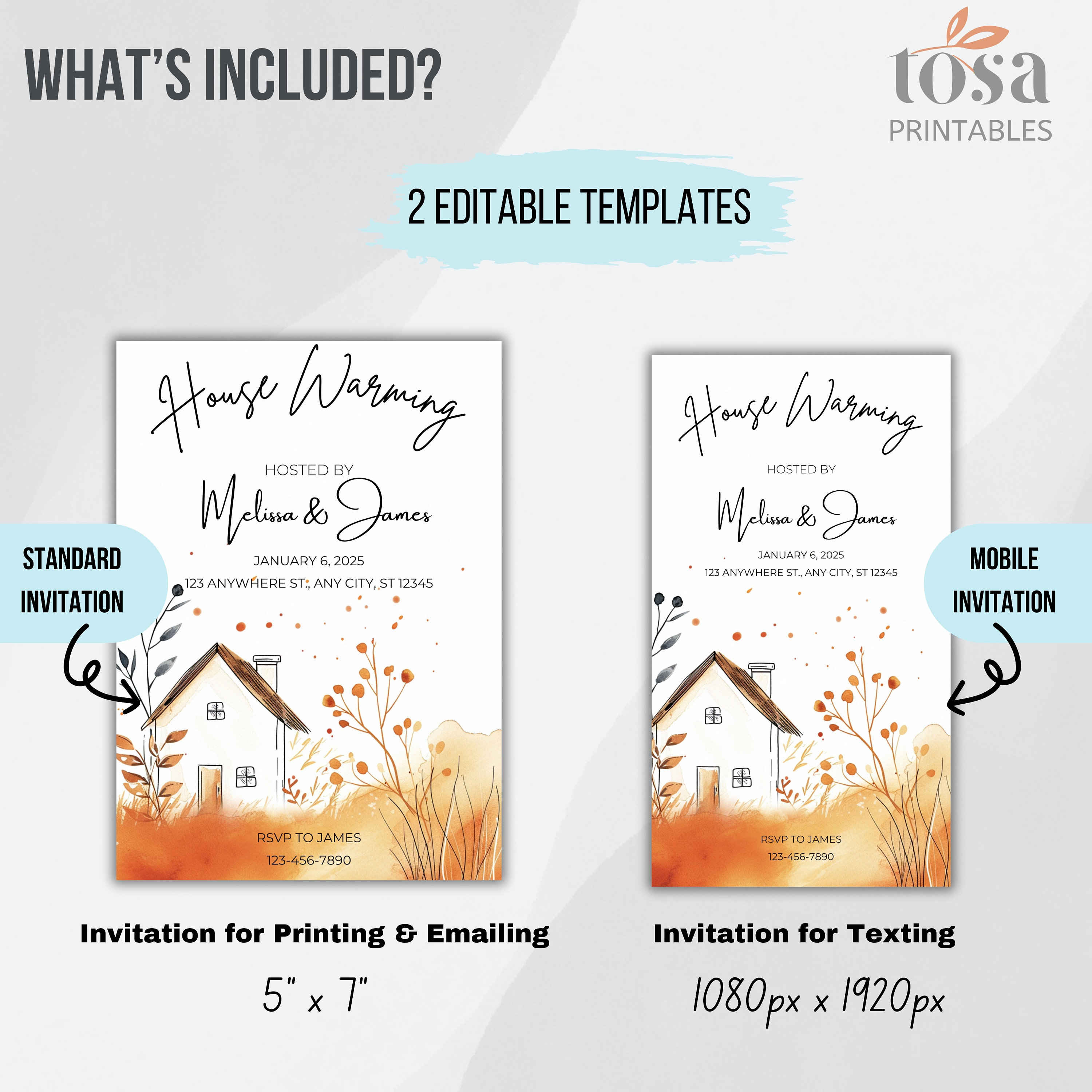 Editable House Warming Invitation Template Housewarming Party Invite ...