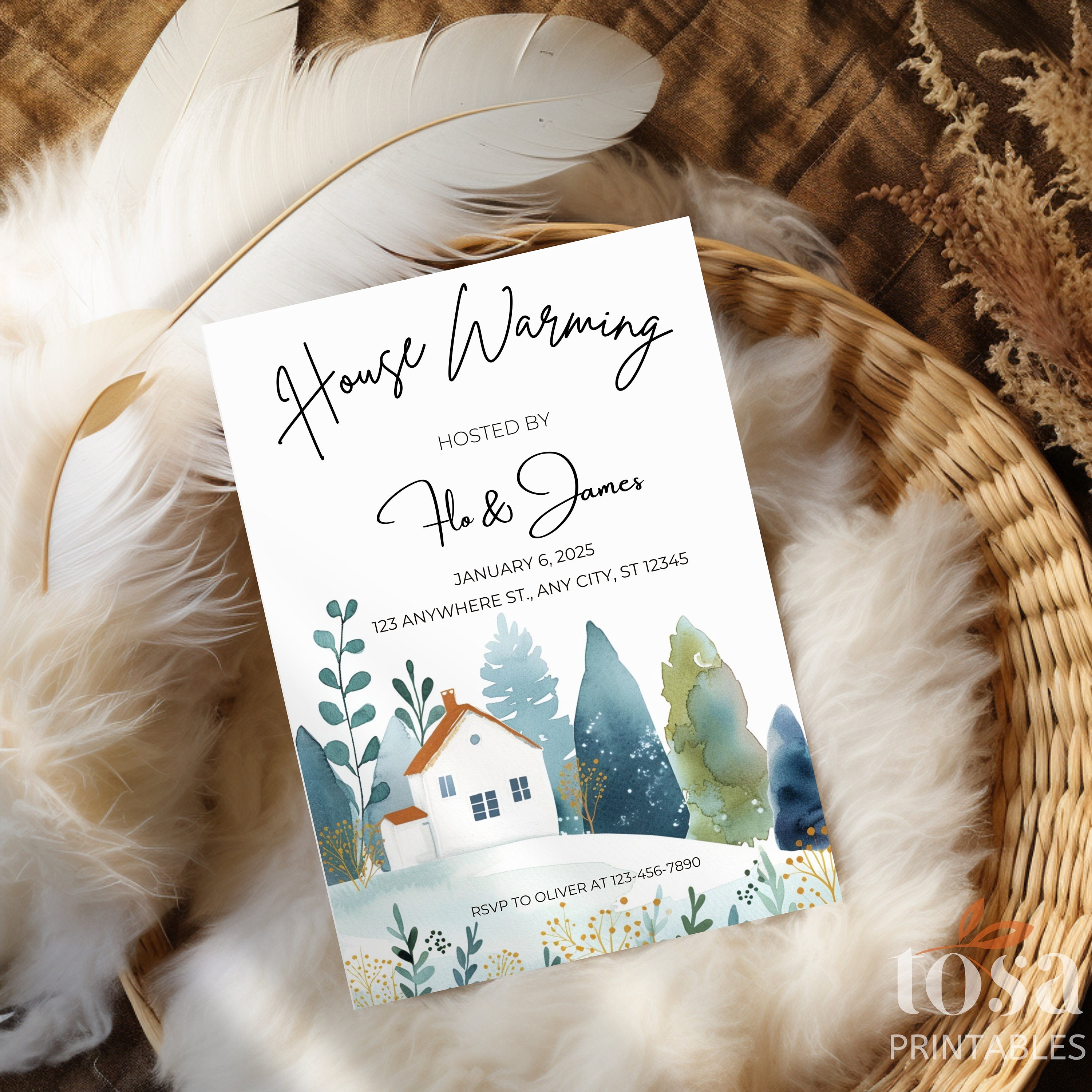 Editable House Warming Invitation Template Housewarming Party Invite ...