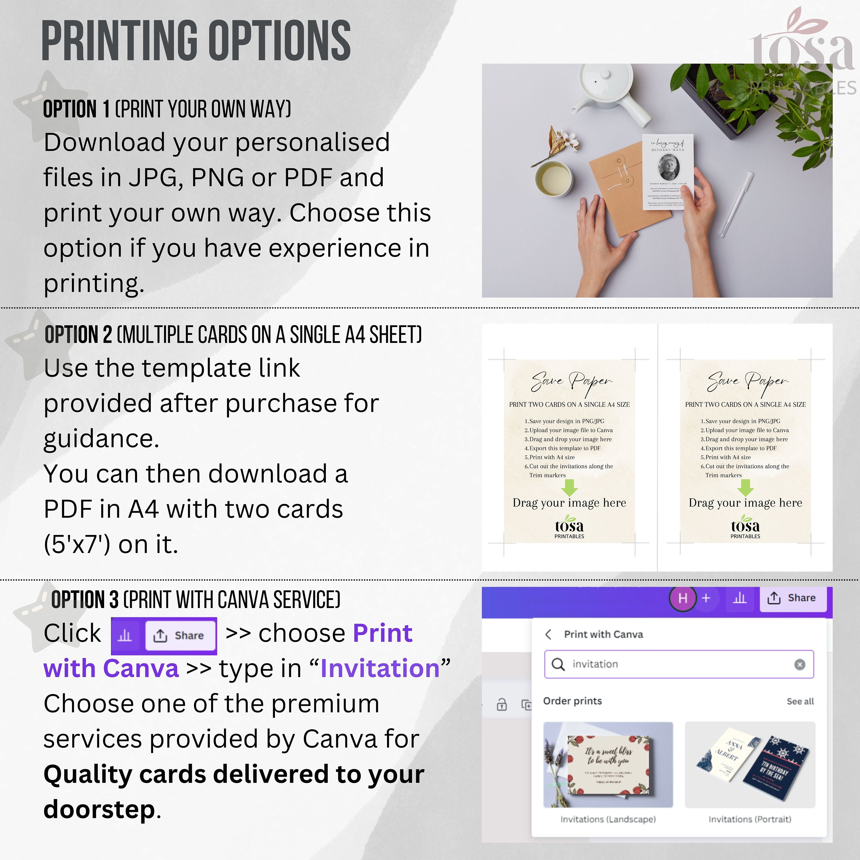 Editable Minimalist Funeral Invitation With Photo, in Loving Memory of ...