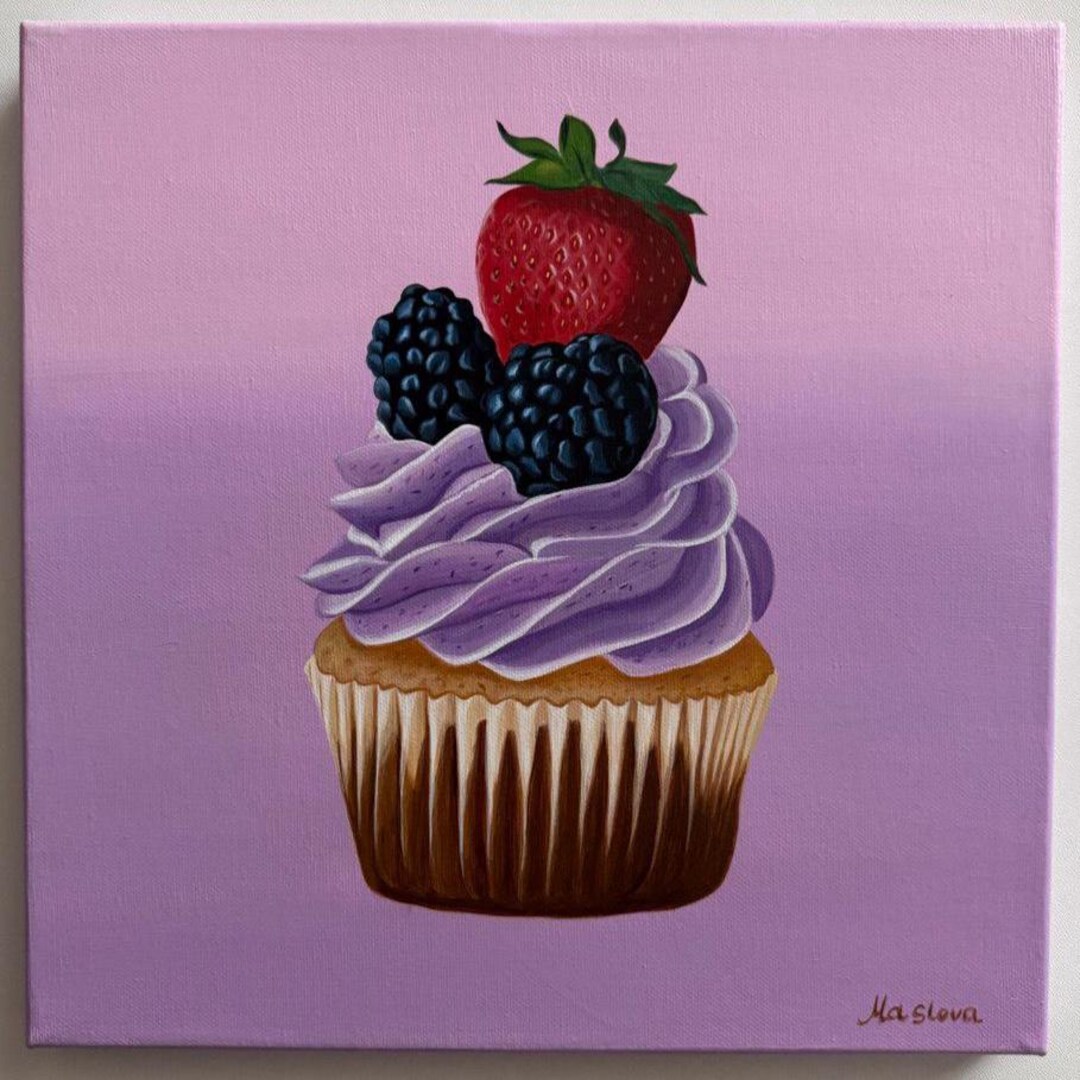 Original Painting of Cakes. Sweets. Acrilic Paintings. Сake. Delicious ...