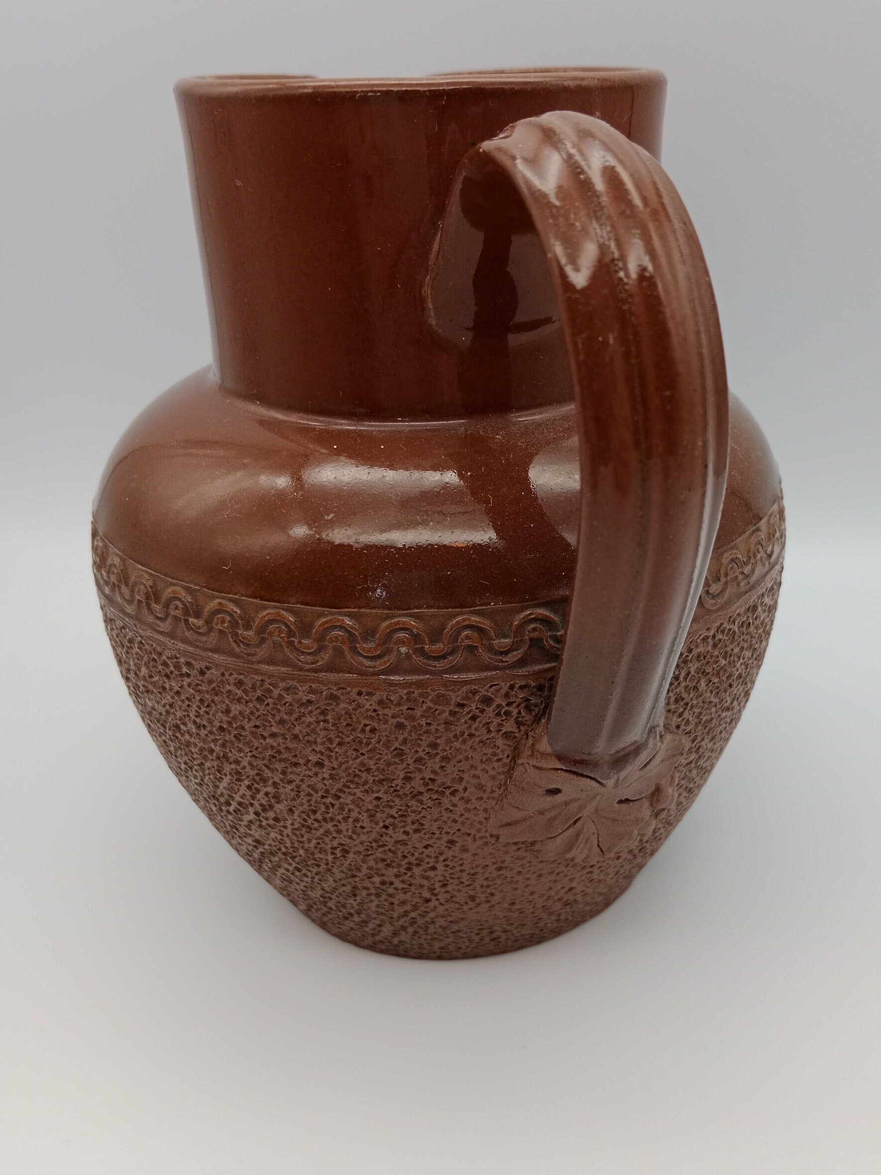Vintage Langley Ware Brown Jug With Grape Handle - Wade Heath ...