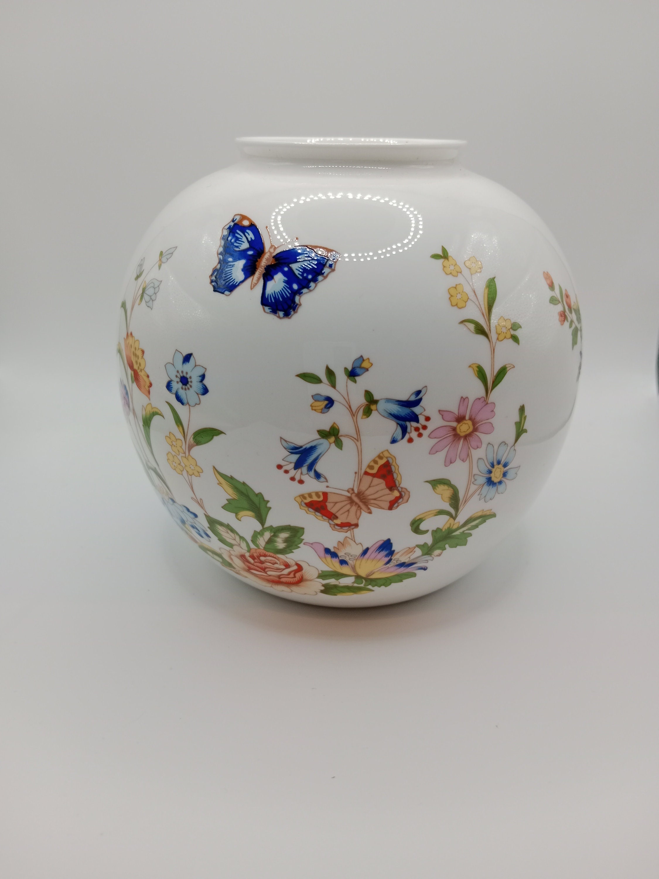 Aynsley Fine English Bone China Cottage Garden Vase Etsy