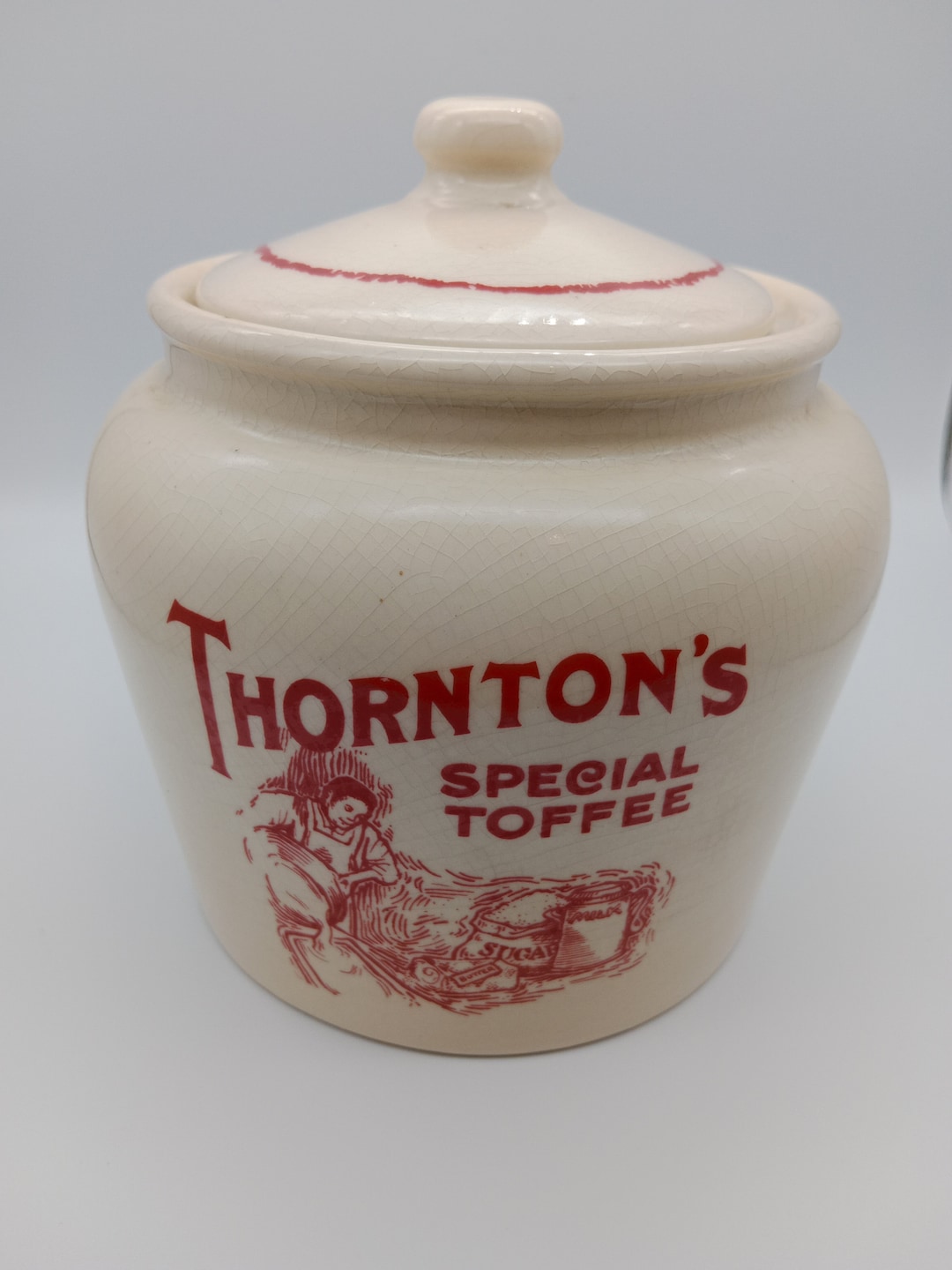 Vintage Thorntons Special Toffee Ceramic Jar With Lid, Candy Sweet ...