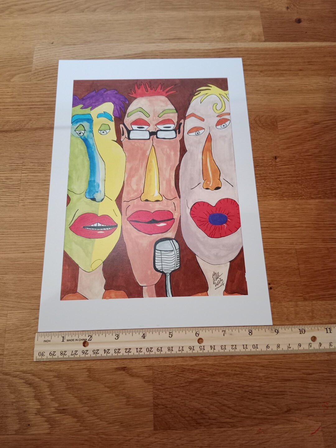 PRINT - "sounds" - Print on High Quality Paper Card, After Original ...