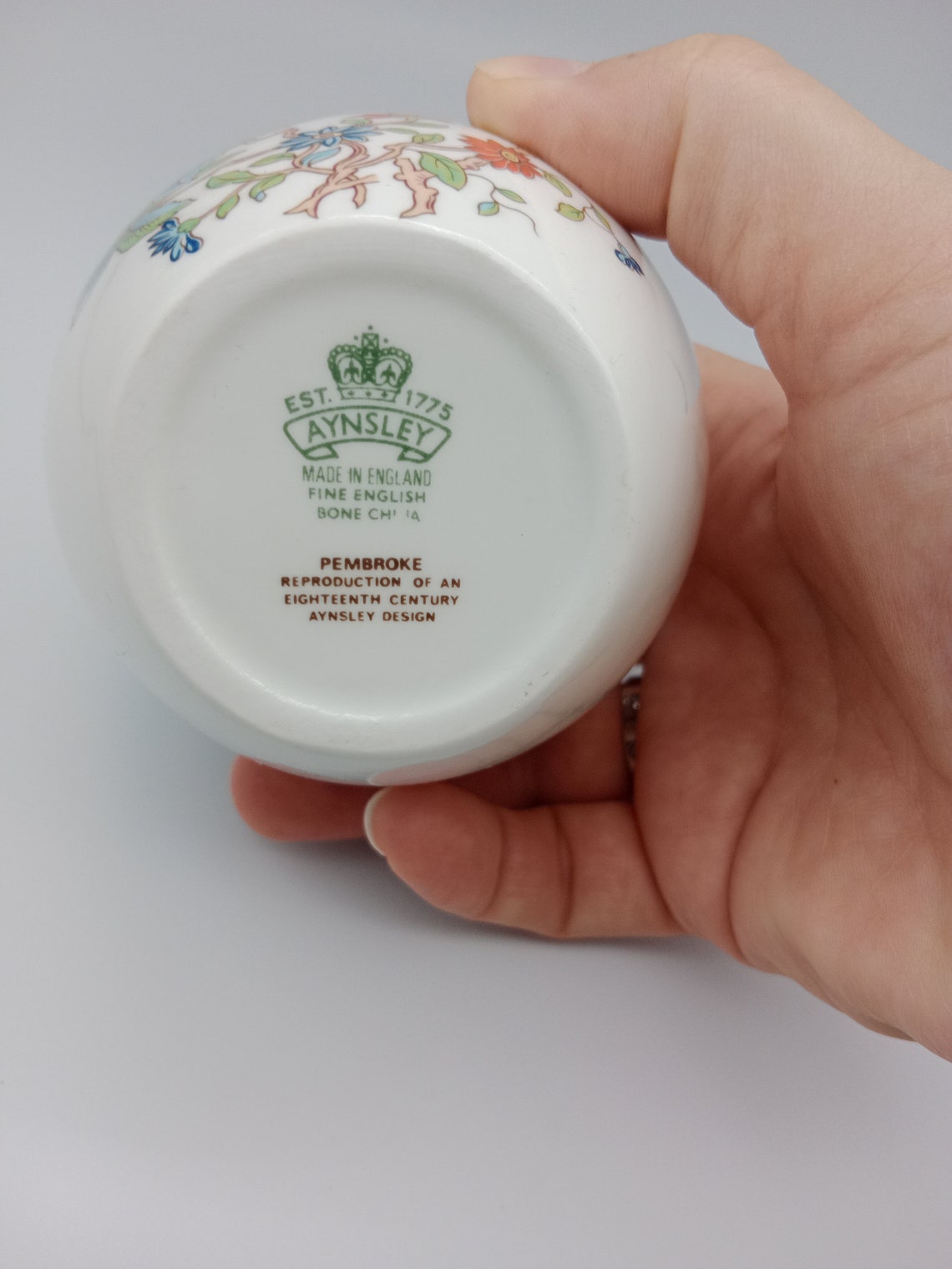 Vintage Aynsley Pembroke Pattern Design Small Vase, Floral Design, Made ...