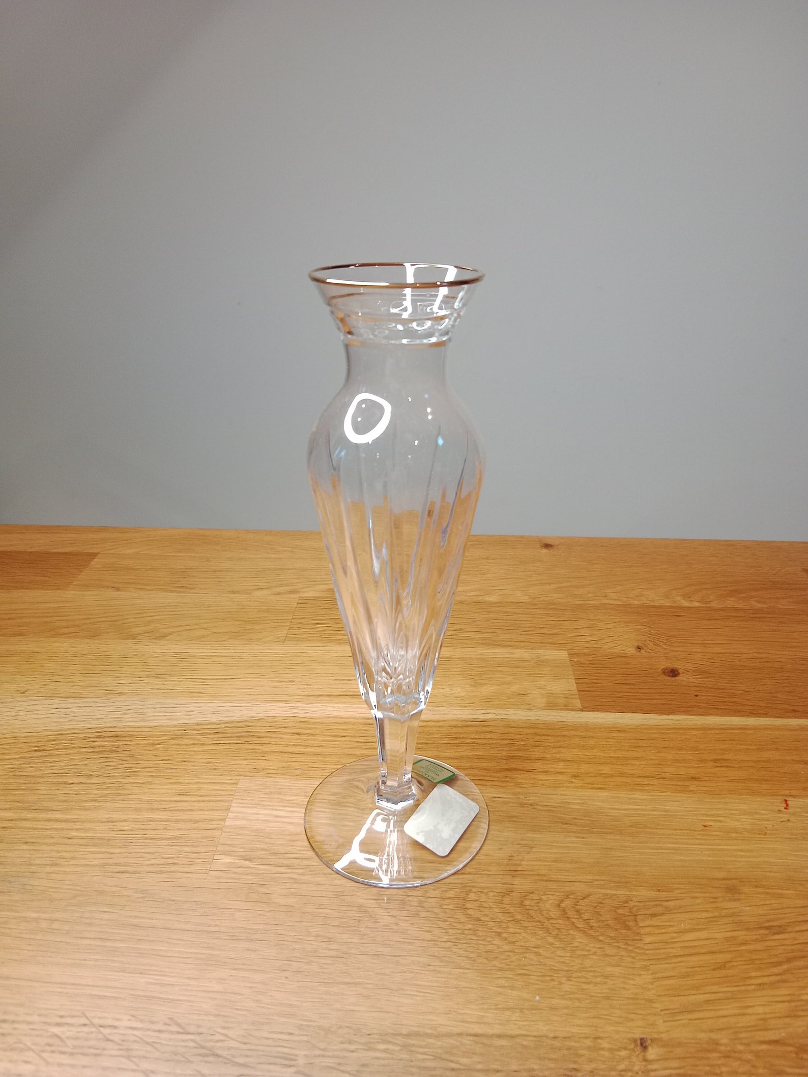 Irish Marquis by Waterford Crystal Hanover Gold 8 1/8” Bud Vase, Clear ...