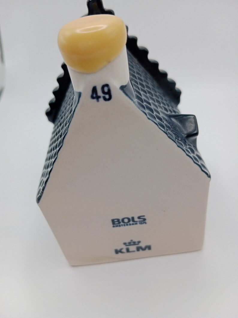 KLM Blue Delft's BOLS Amsterdam 1575 Canal House 49 Empty Bottle, Seal ...