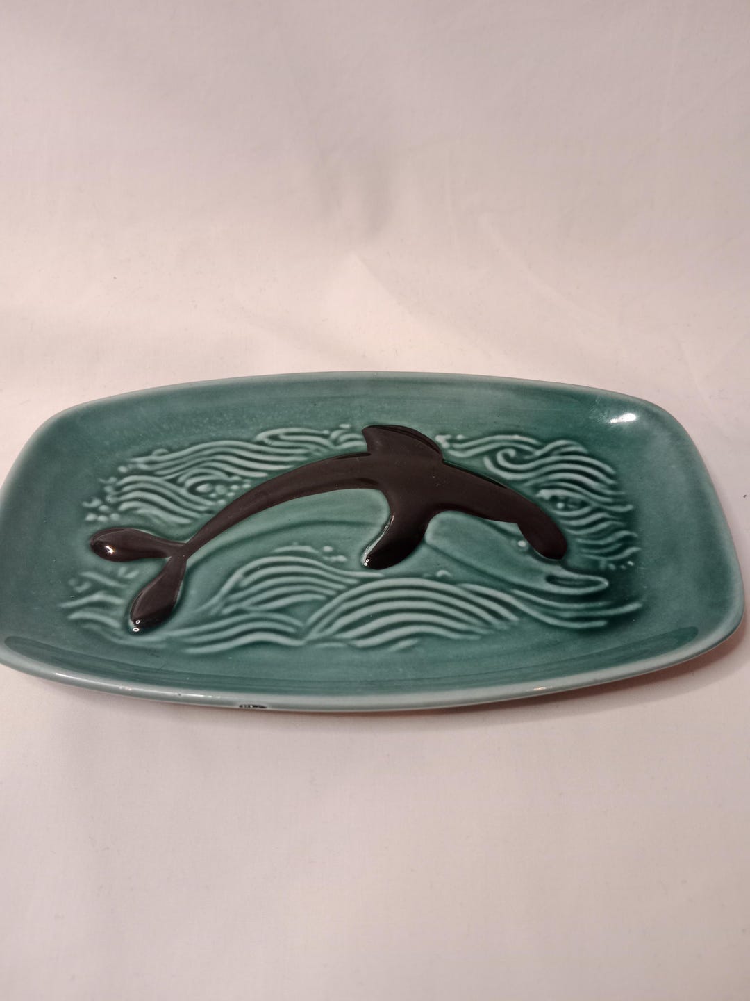 Vintage Poole Pottery Pin Dish With Embossed Dolphin, Marked Poole ...
