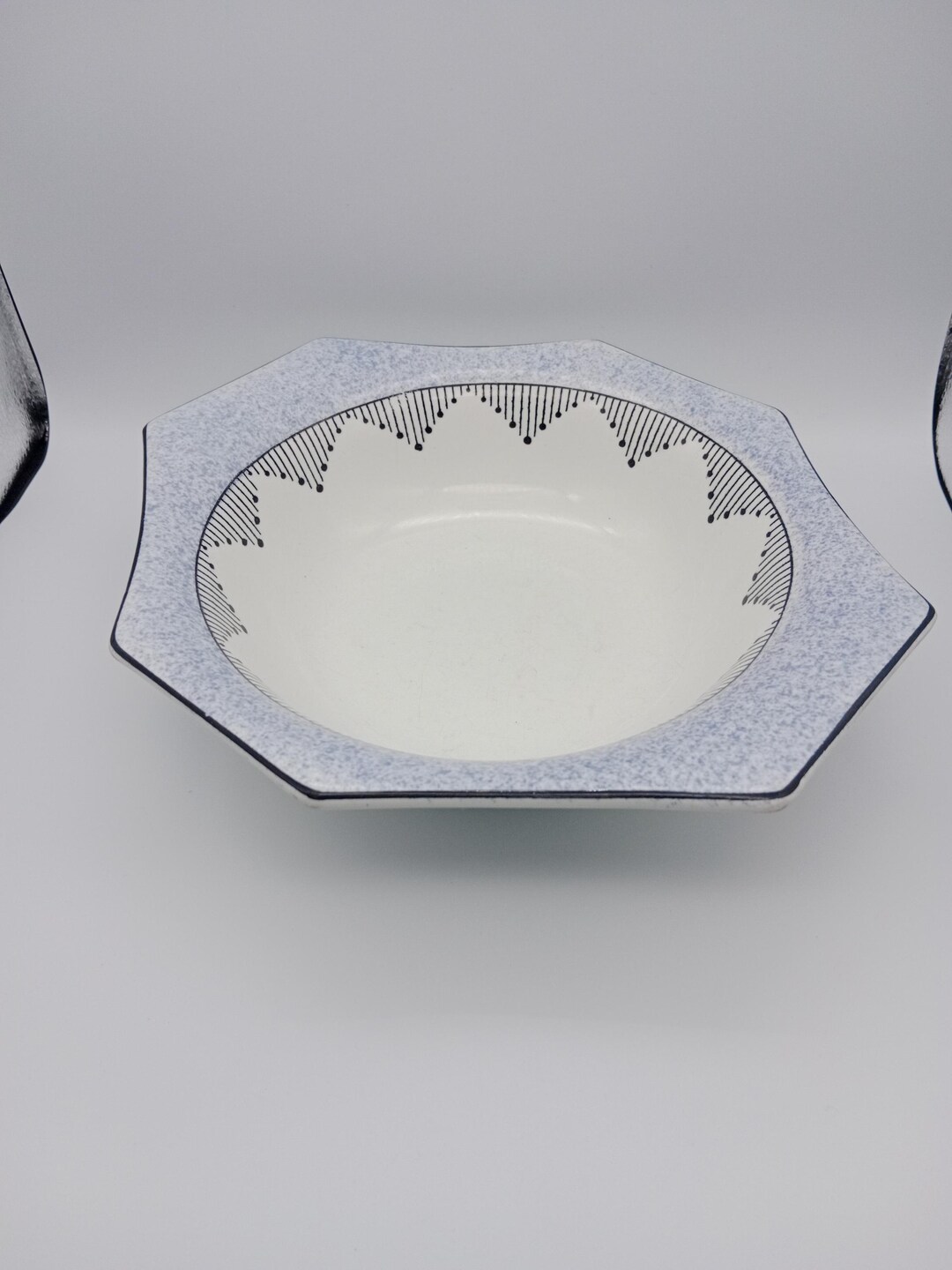 Solian Ware Soho Pottery Ltd, Cobridge England, White & Blue Bowl ...