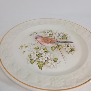 Royal Worcester Spode Palissy Linnet Plate, Embossed Fruit, Gold Rim - Etsy