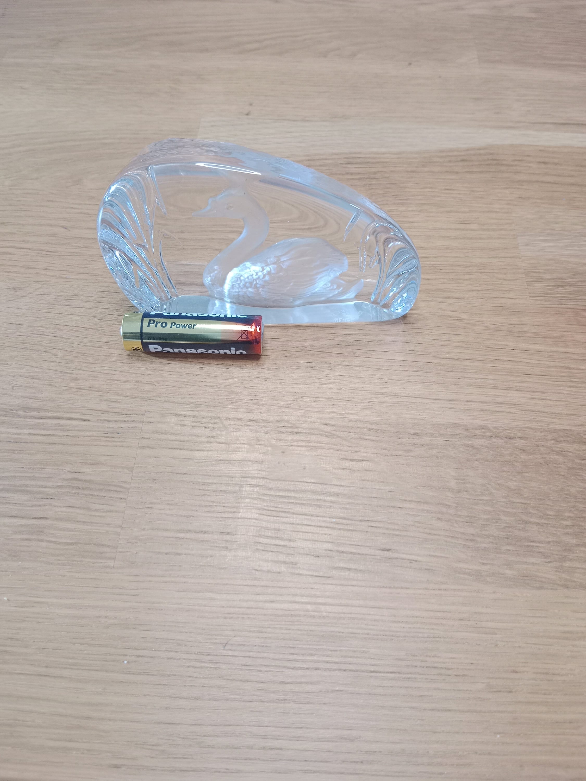 Wedgwood Crystal Glass Reverse Cut Paperweight Wild Birds - Swan ...