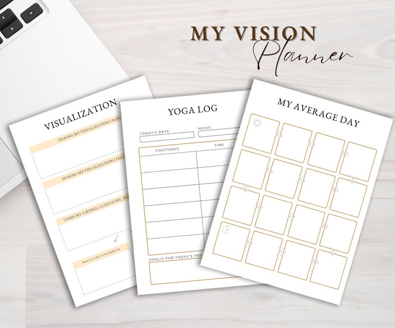 Vision Board Digital Printable Journaling Pages Mental Health Planner ...