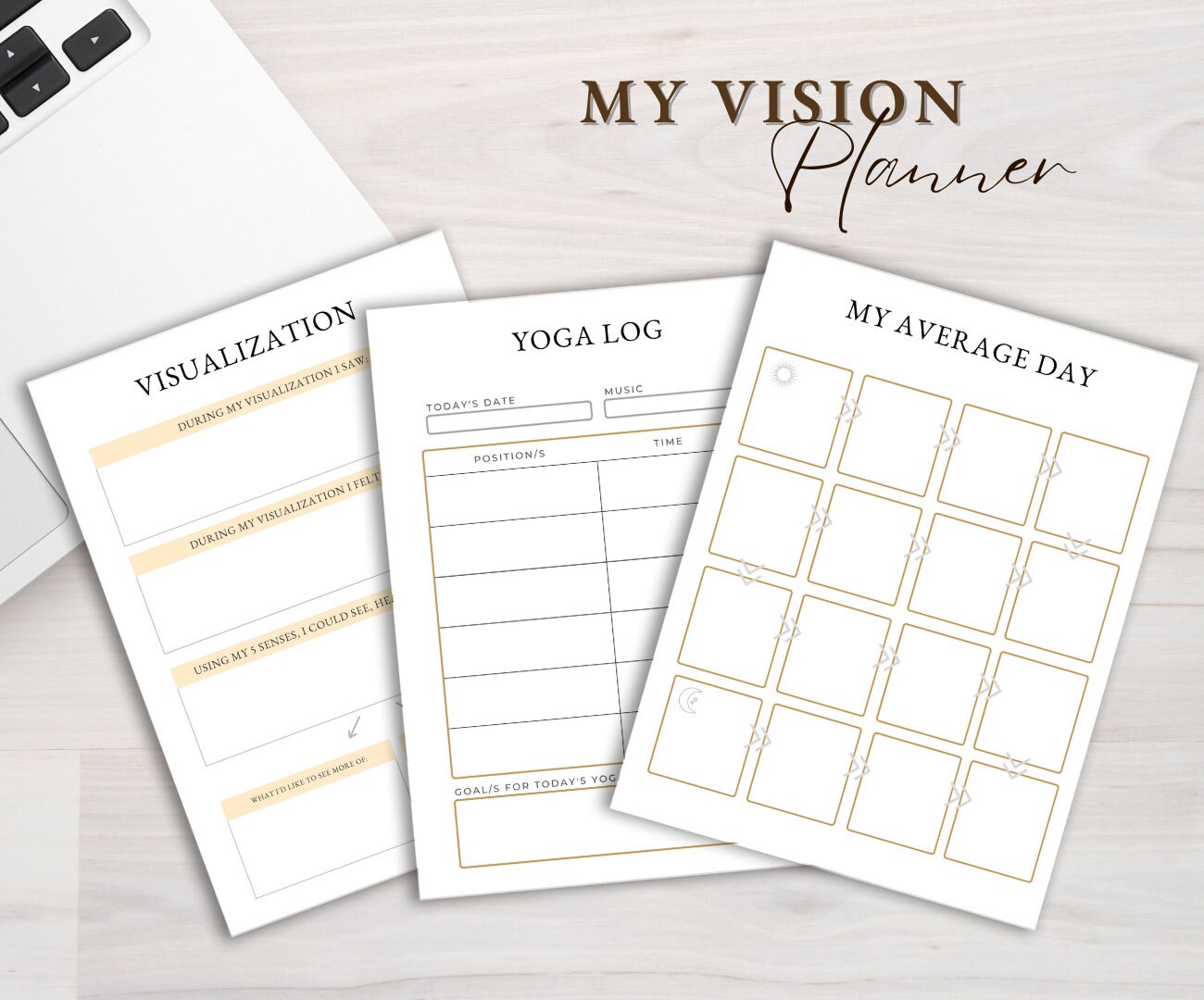 Vision Board Digital Printable Journaling Pages Mental Health Planner ...