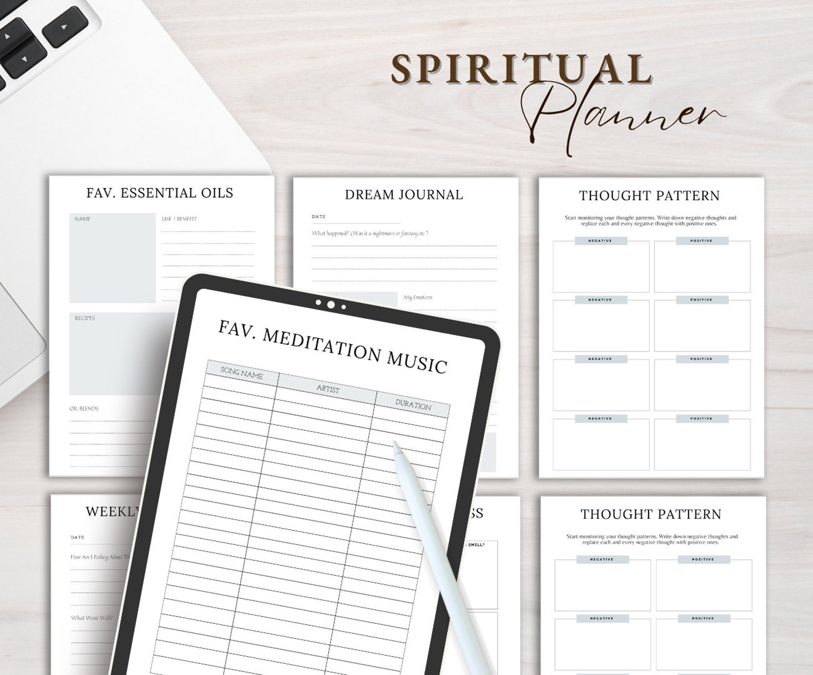 Spirituality Planner Printable Awakening Journal PDF Tarot Journal ...